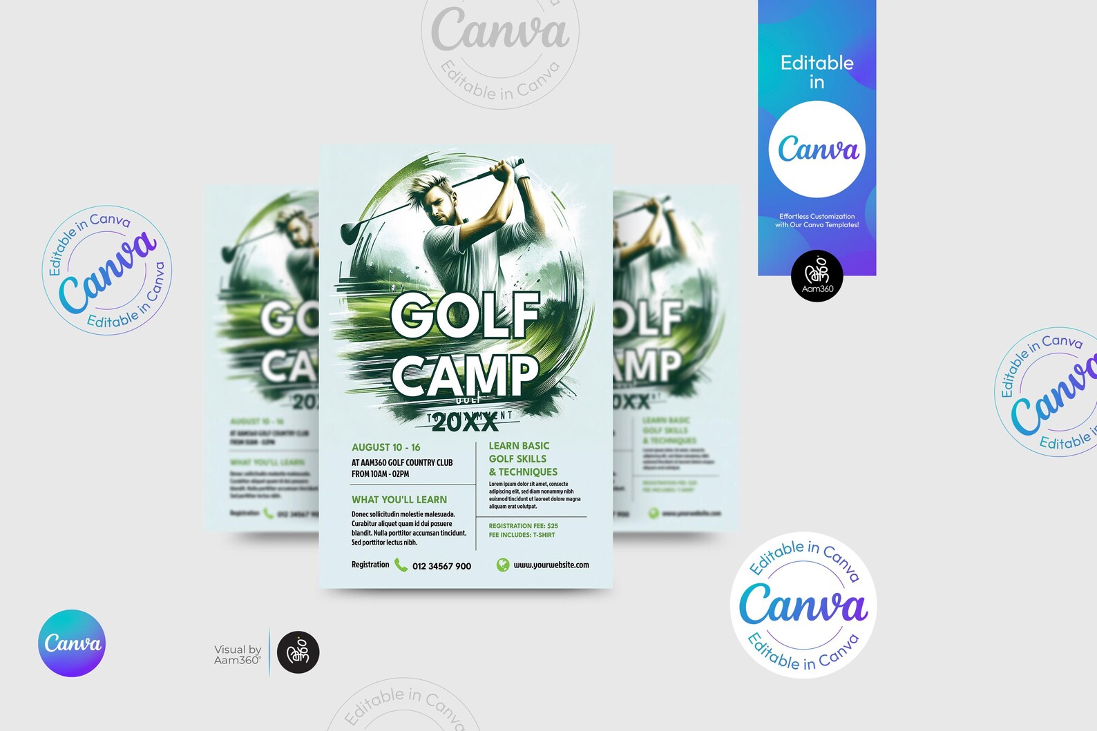Canva Editable Golf Tournament Flyer Template (digital File) - Etsy