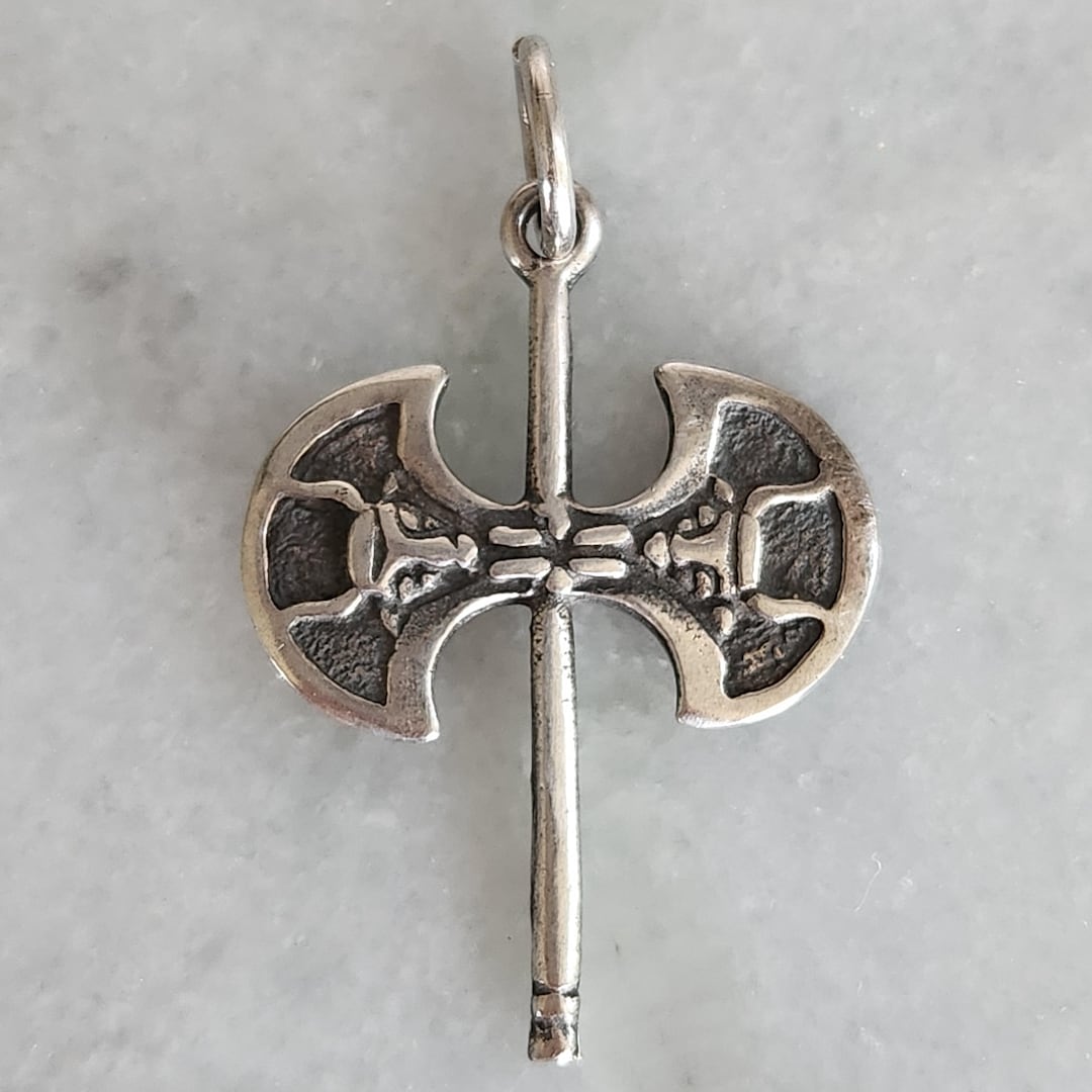 Vintage Sterling Silver 925 Minoan Greek Goddess Labrys Double Axe ...