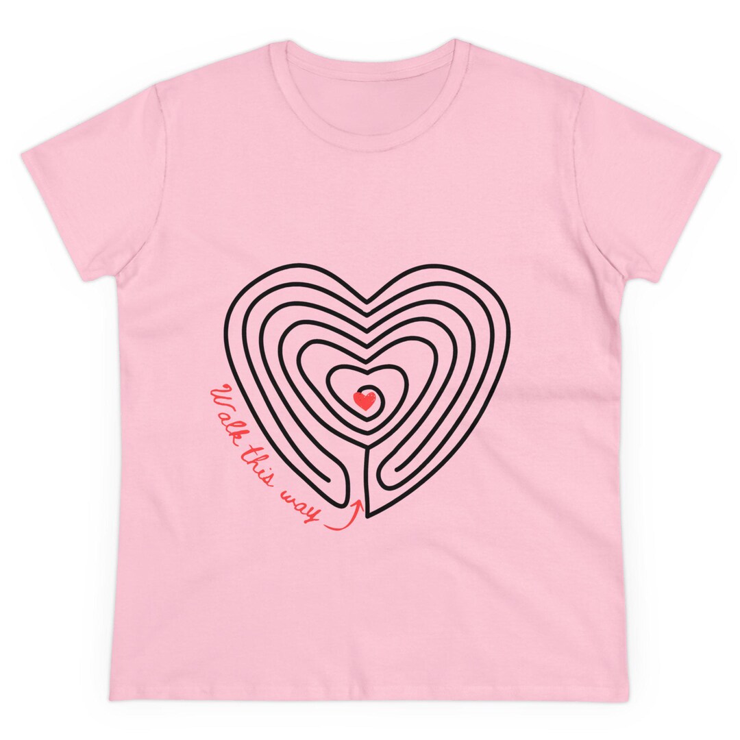 Walk This Way Red Writing Women's Midweight Cotton Tee - Etsy