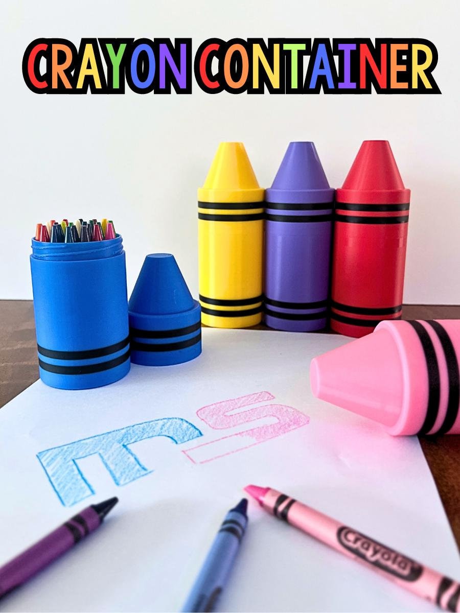 Crayon Container Case Box - Classroom Organization - Back to School ...