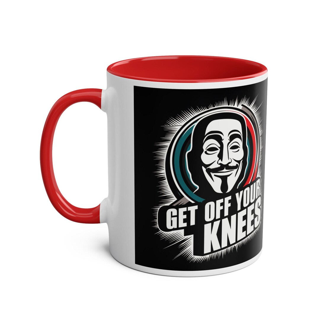Anonymous Style Mug With Resist the Reset Logo. Two-tone Coffee Mugs ...