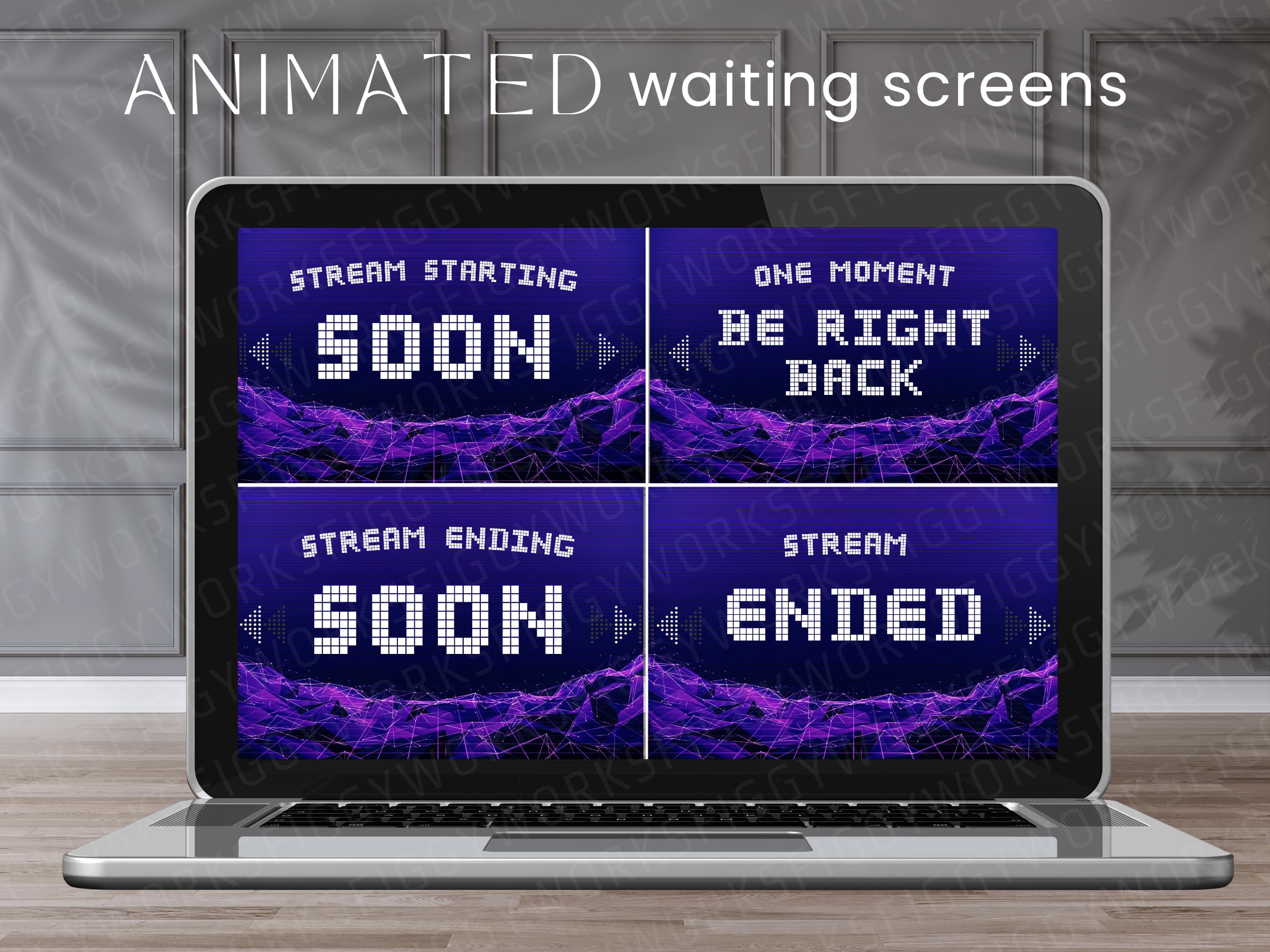 Purple White Modern, 4 Animated, 4 Static, High Quality, Waiting ...