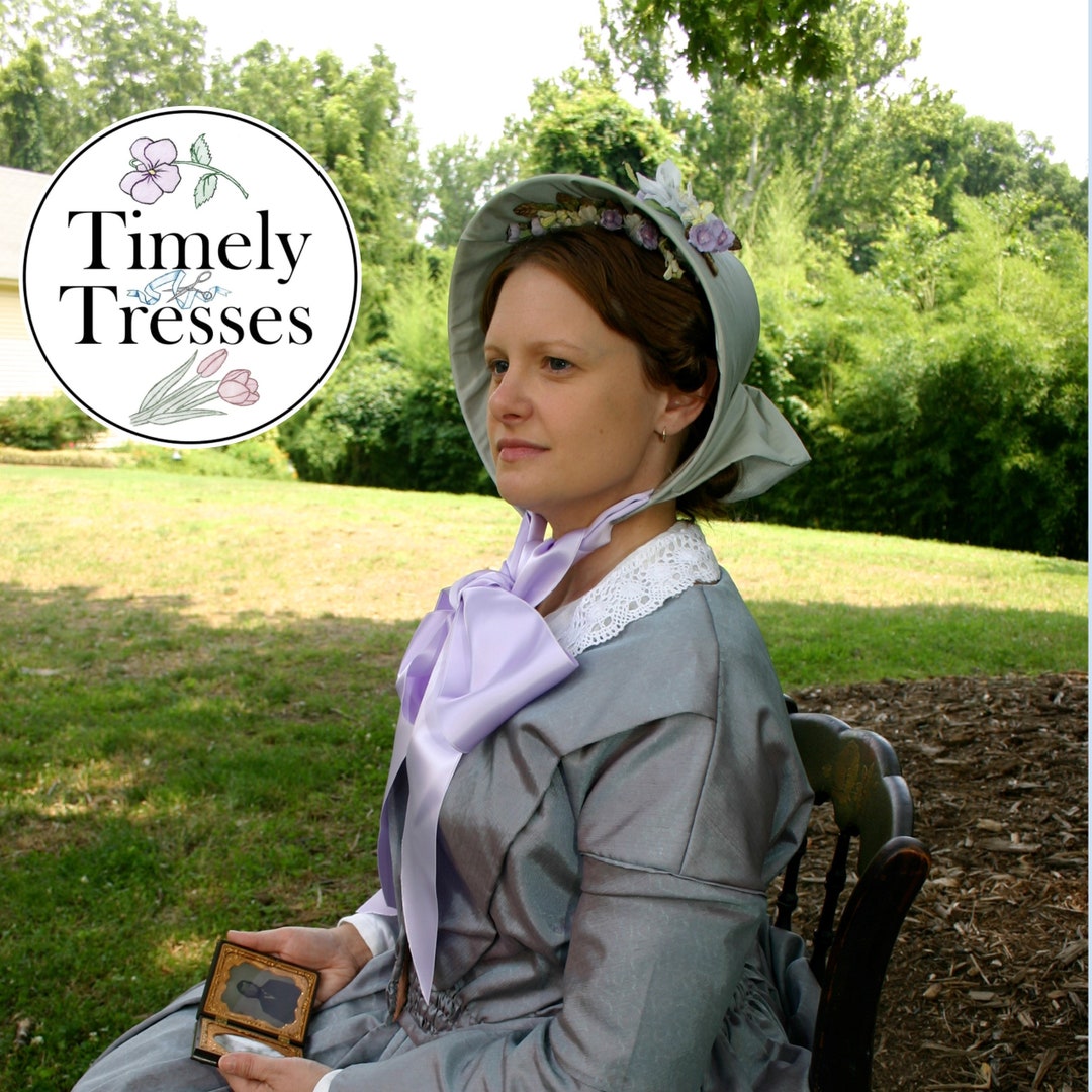 The Lavinia Ruth Round Cottage Bonnet Deluxe Bonnet Kit Mid 19th ...