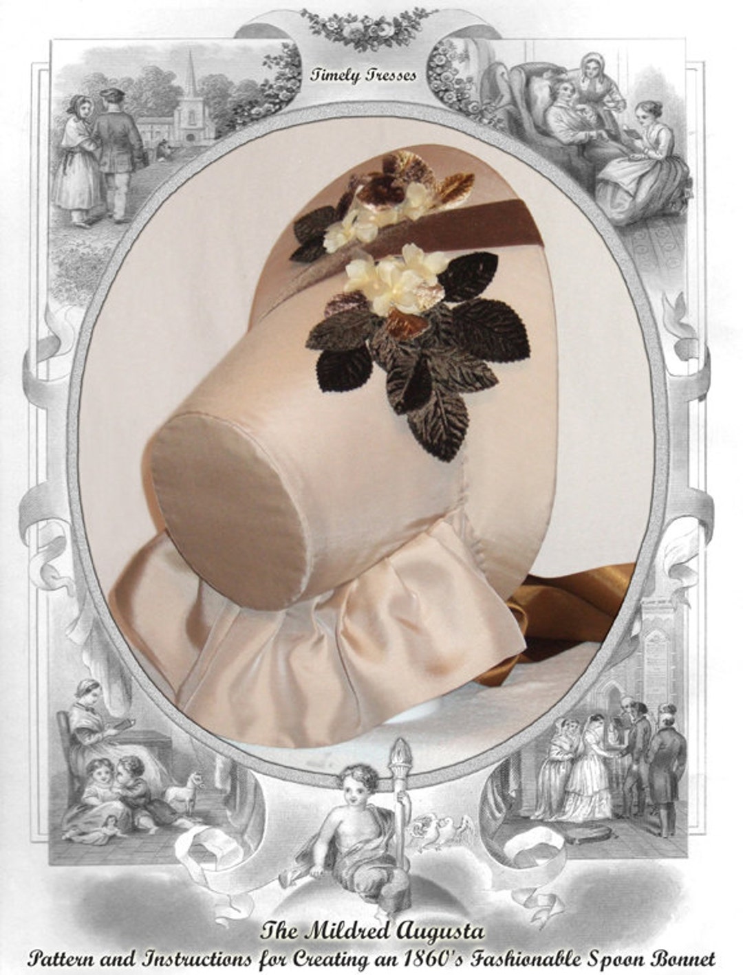 The Mildred Augusta American Civil War Era Bonnet Pattern - Etsy