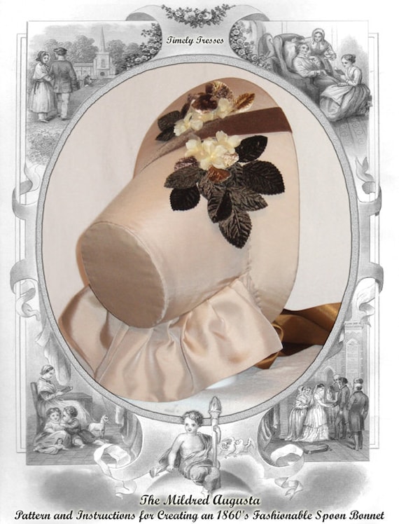 The Mildred Augusta American Civil War Era Bonnet Pattern | Etsy
