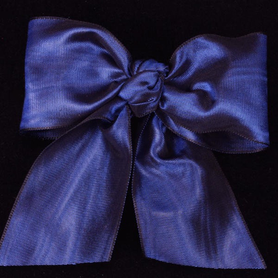 Navy German Moiré Ribbon by the Yard-3 Inch, 4 Inch, and 8 Inch ...
