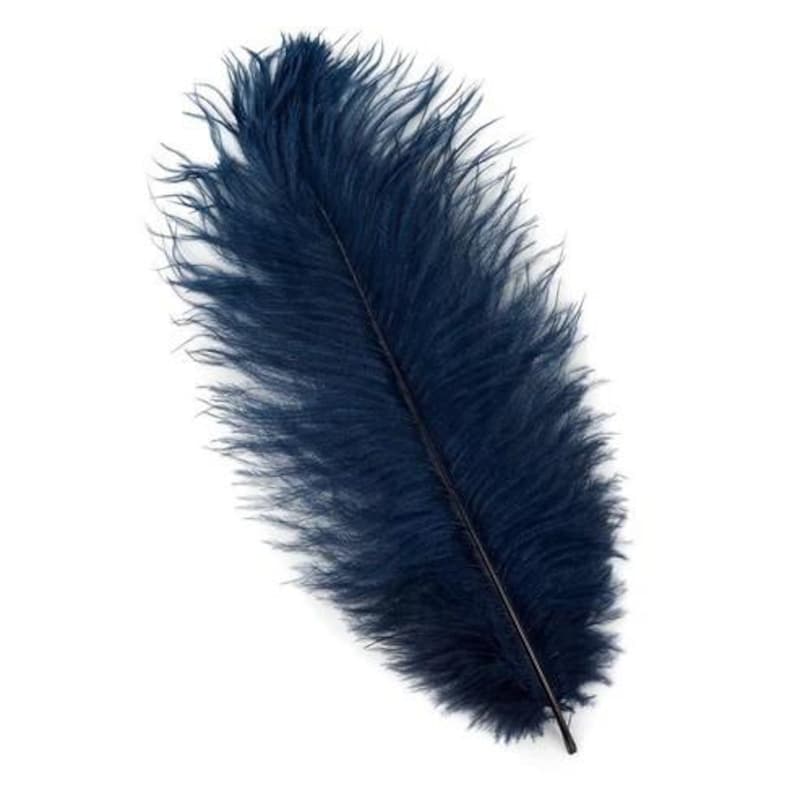 Navy Blue Feather Plume - Etsy