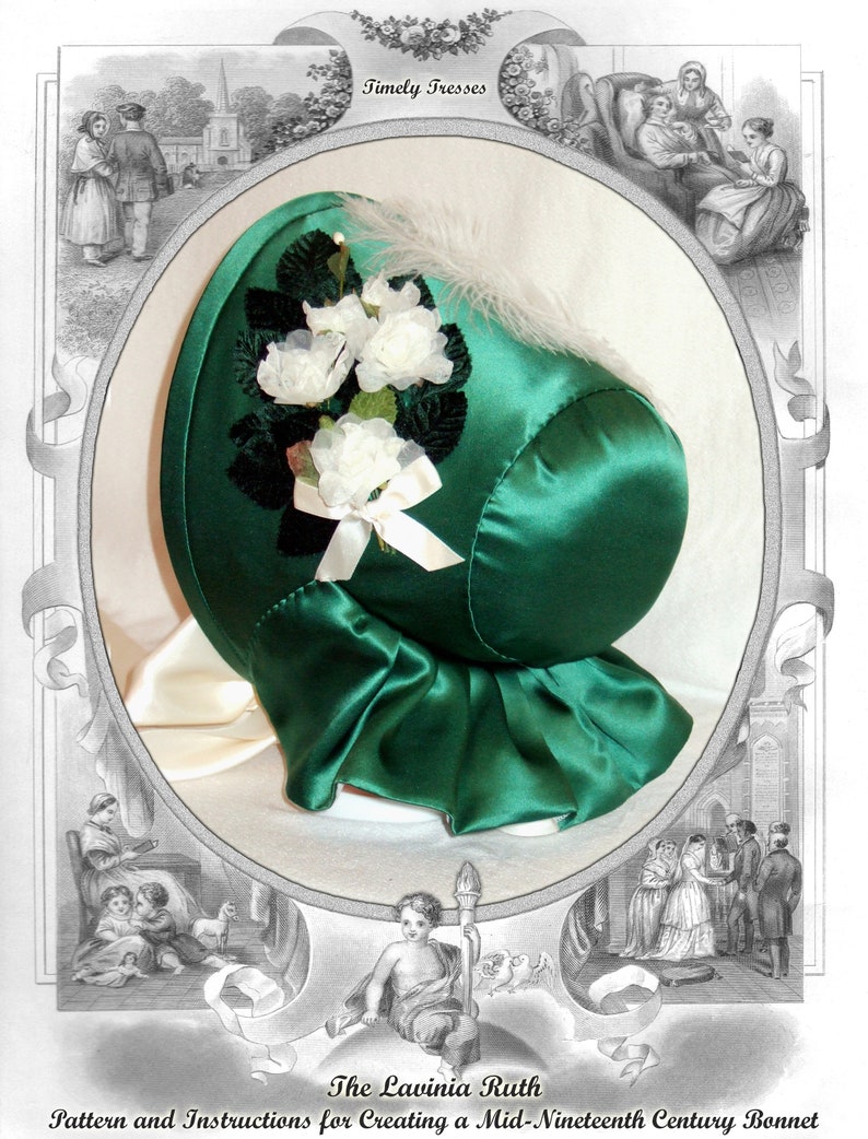 The Lavinia Ruth Round Cottage Bonnet Pattern Mid 19th Century - Etsy