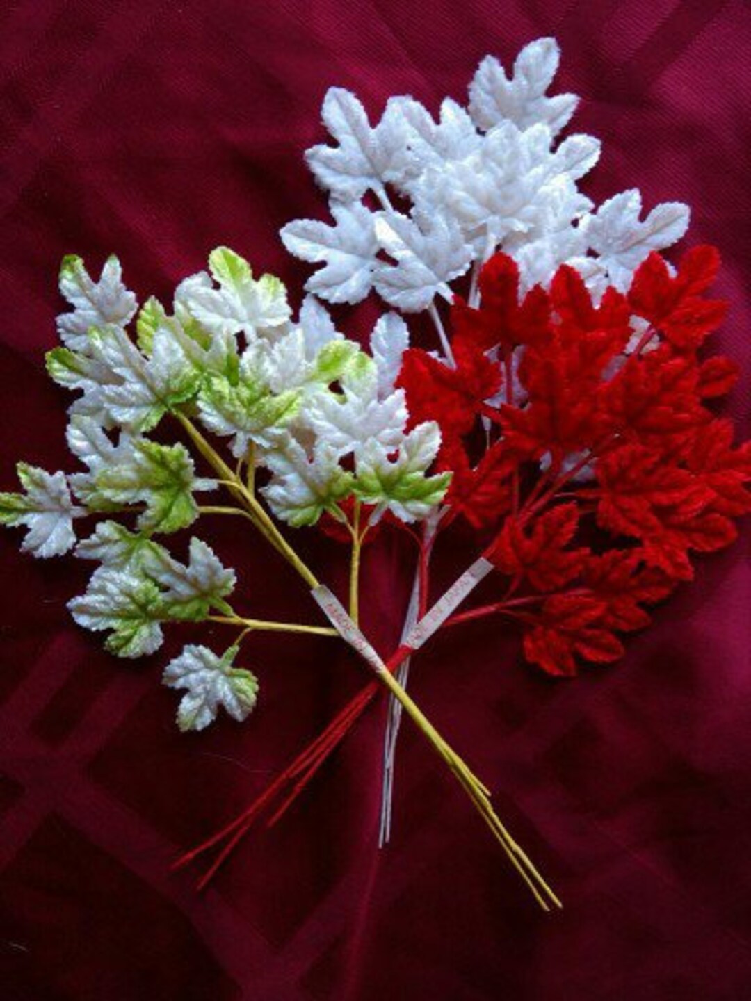 Vintage Velvet Japanese Maple Leaves. Millinery, Weddings, Crafts - Etsy