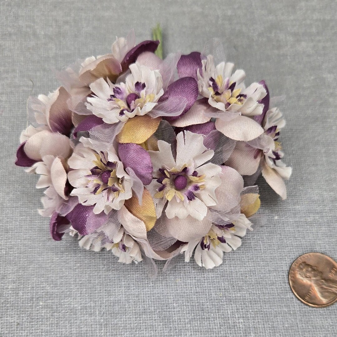 Mauve and Gold Silk and Organza Hydrangeas Weddings Millinery With ...