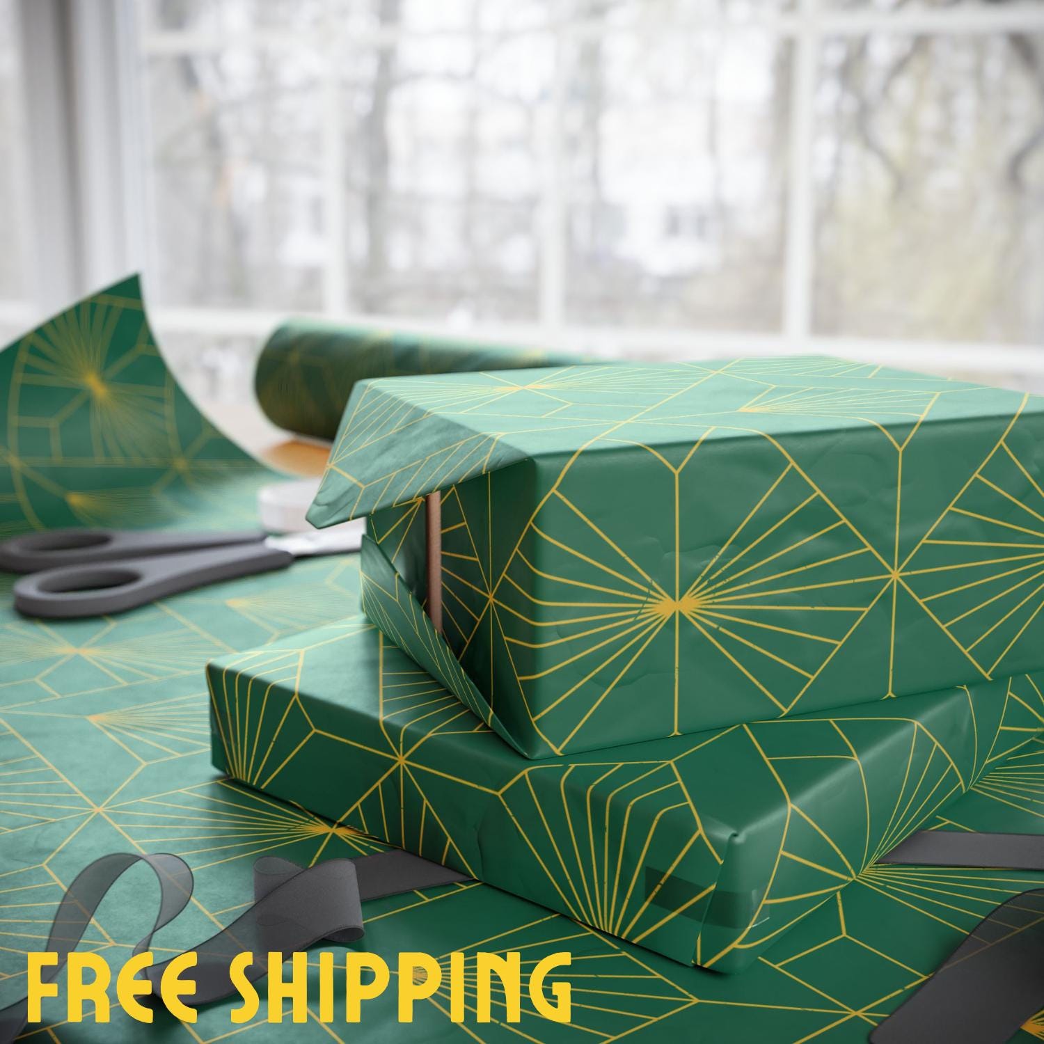 Art Deco Inspired Wrapping Paper, Luxurious Vintage Gift Wrap, Elegant ...