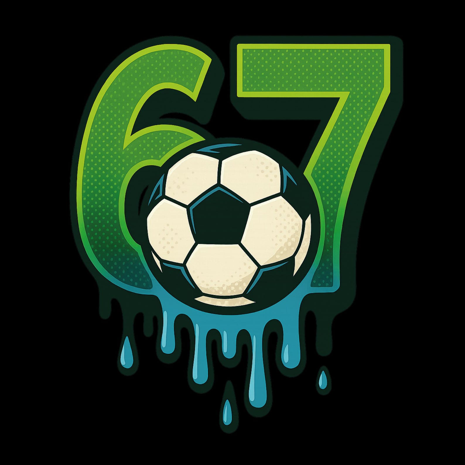 Soccer 67 PNG, Six Seven Football Meme Shirt Design, Drippy Sports ...