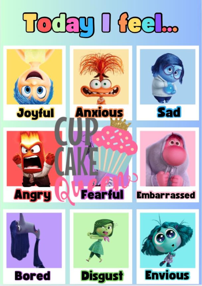 Inside Out Feelings Chart - Etsy