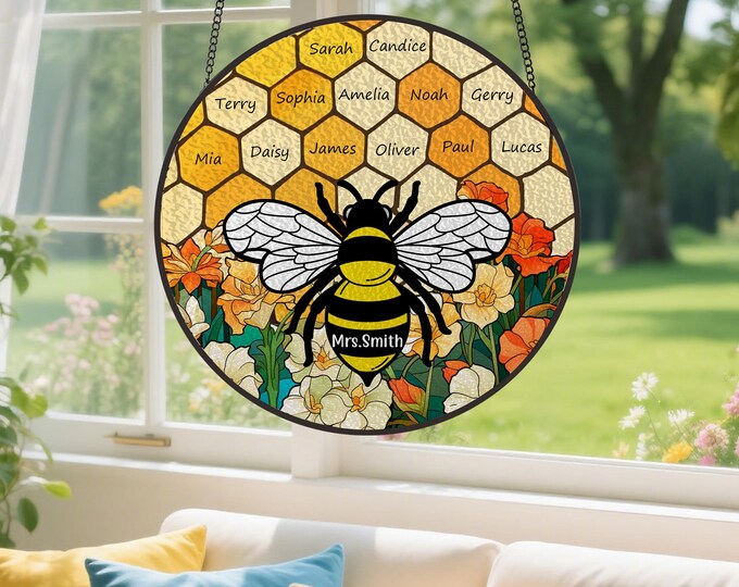 Bee Suncatcher 8in - Etsy