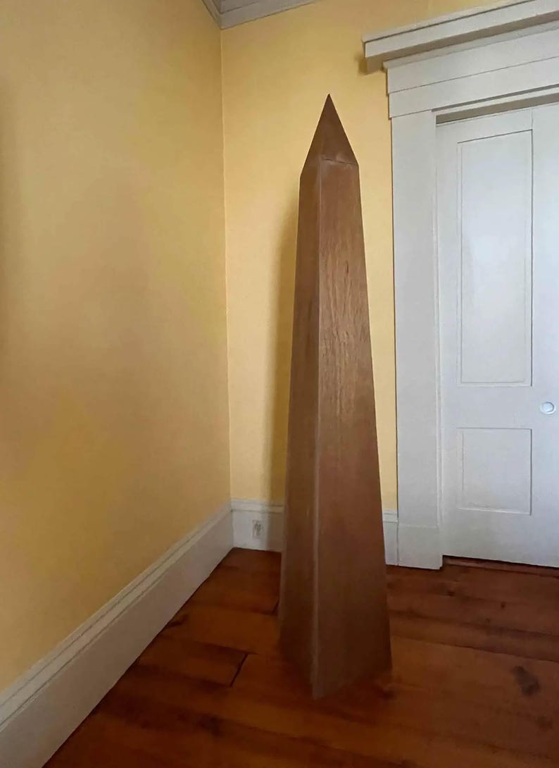 Vintage Large Mahogany Obelisk Sculpture by Enrico Vittorio Pinardi - Etsy