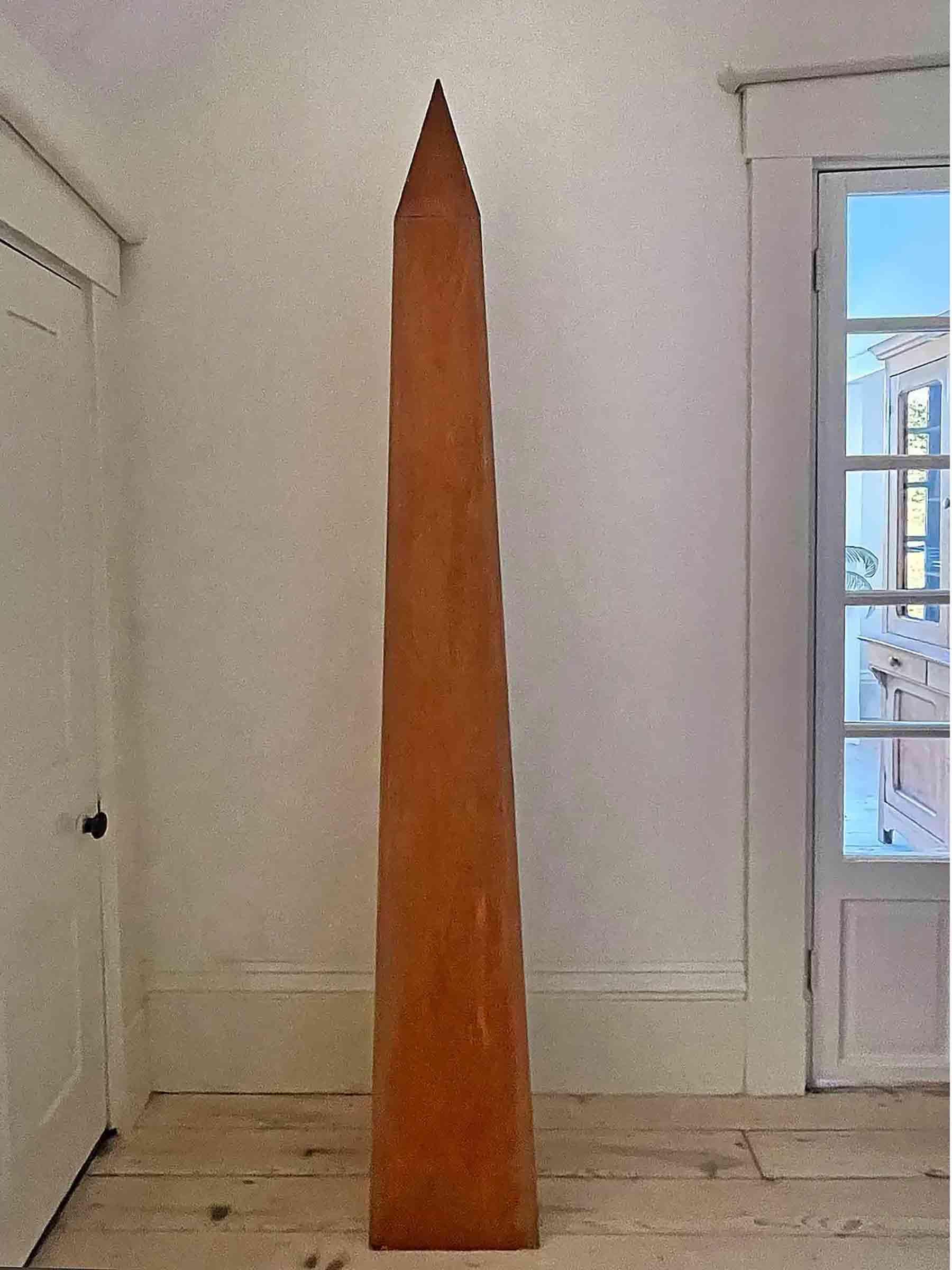 Vintage Large Mahogany Obelisk Sculpture by Enrico Vittorio Pinardi - Etsy