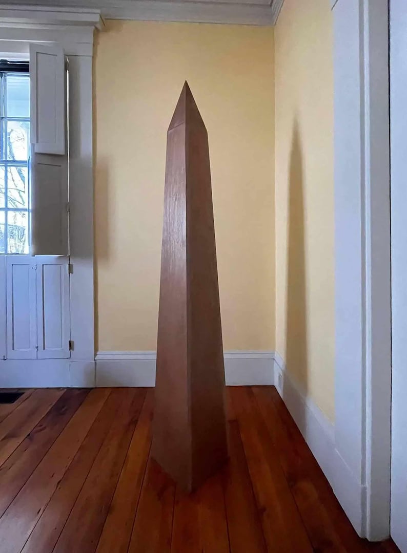 Vintage Large Mahogany Obelisk Sculpture by Enrico Vittorio Pinardi - Etsy