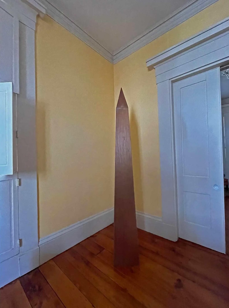 Vintage Large Mahogany Obelisk Sculpture by Enrico Vittorio Pinardi - Etsy