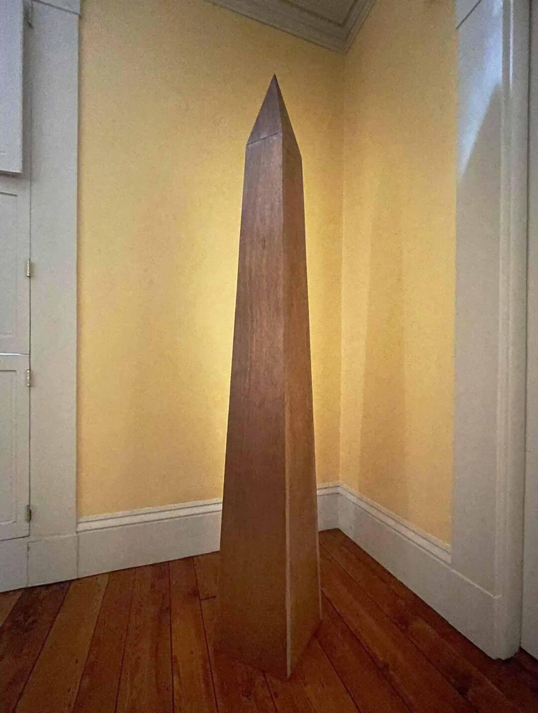 Vintage Large Mahogany Obelisk Sculpture by Enrico Vittorio Pinardi - Etsy