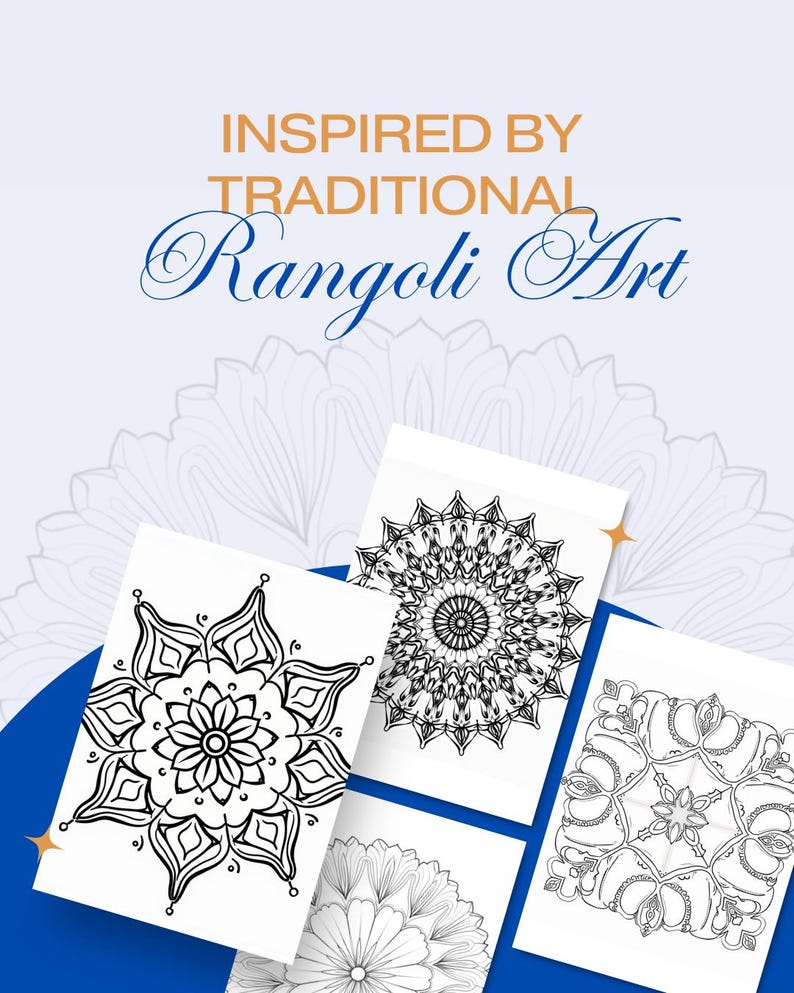 Rangoli-inspired Adult Coloring Pages for Relaxation & Mindfulness ...