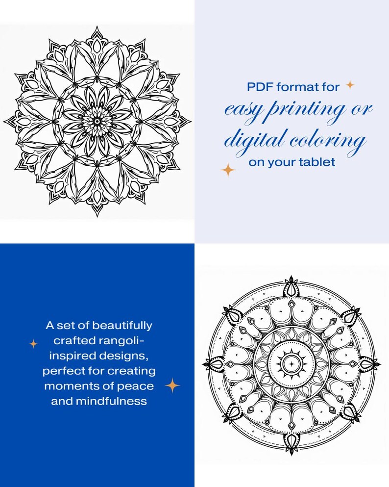 Rangoli-inspired Adult Coloring Pages for Relaxation & Mindfulness Intricate Indian Designs ...