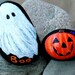 Halloween Ghost Painted Rock, Boo Hand Painted Rock, Halloween ...
