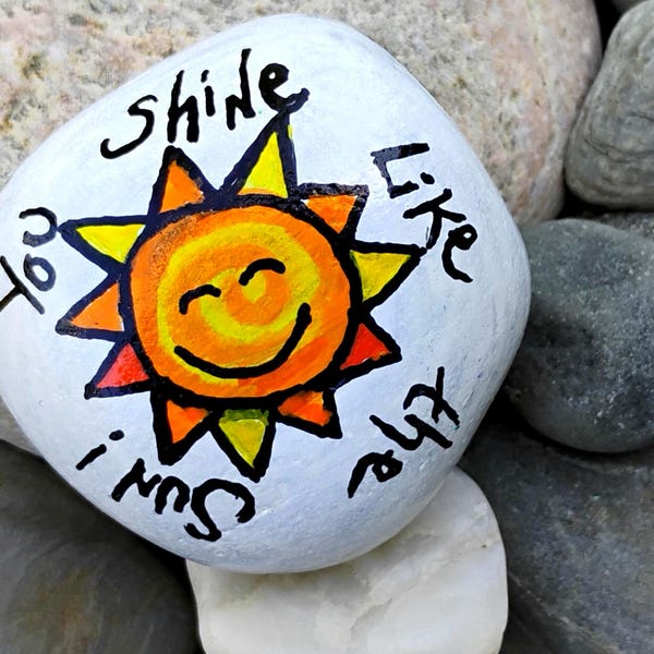 Sun Painted Rock - Etsy