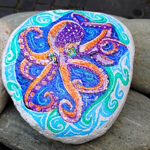 Halloween Ghost Painted Rock, Boo Hand Painted Rock, Halloween ...