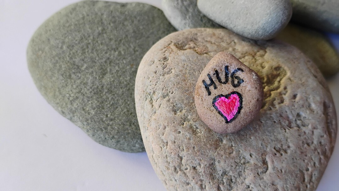 Pocket Hug Painted Rock, Heart Painted Rock, Small Keepsake Gift - Etsy