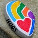 Pocket Hug Painted Rock, Heart Painted Rock, Rainbow Pocket Hug, Small ...