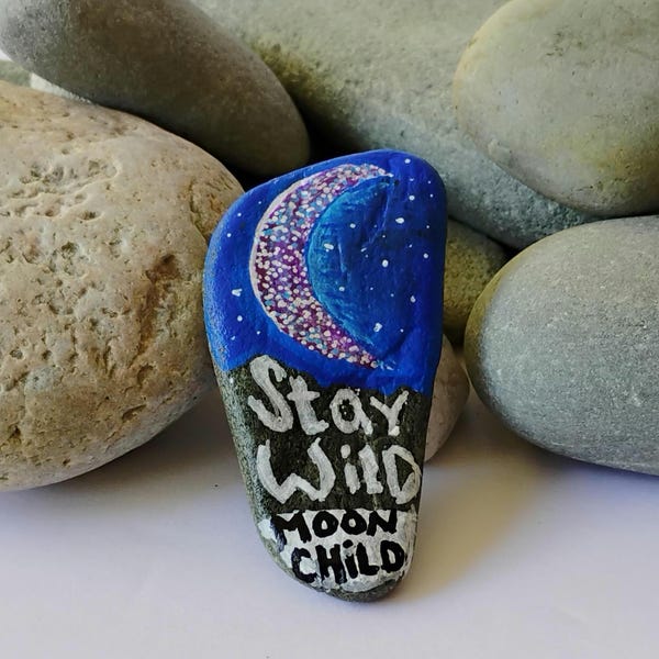Stars Painted Rock - Etsy