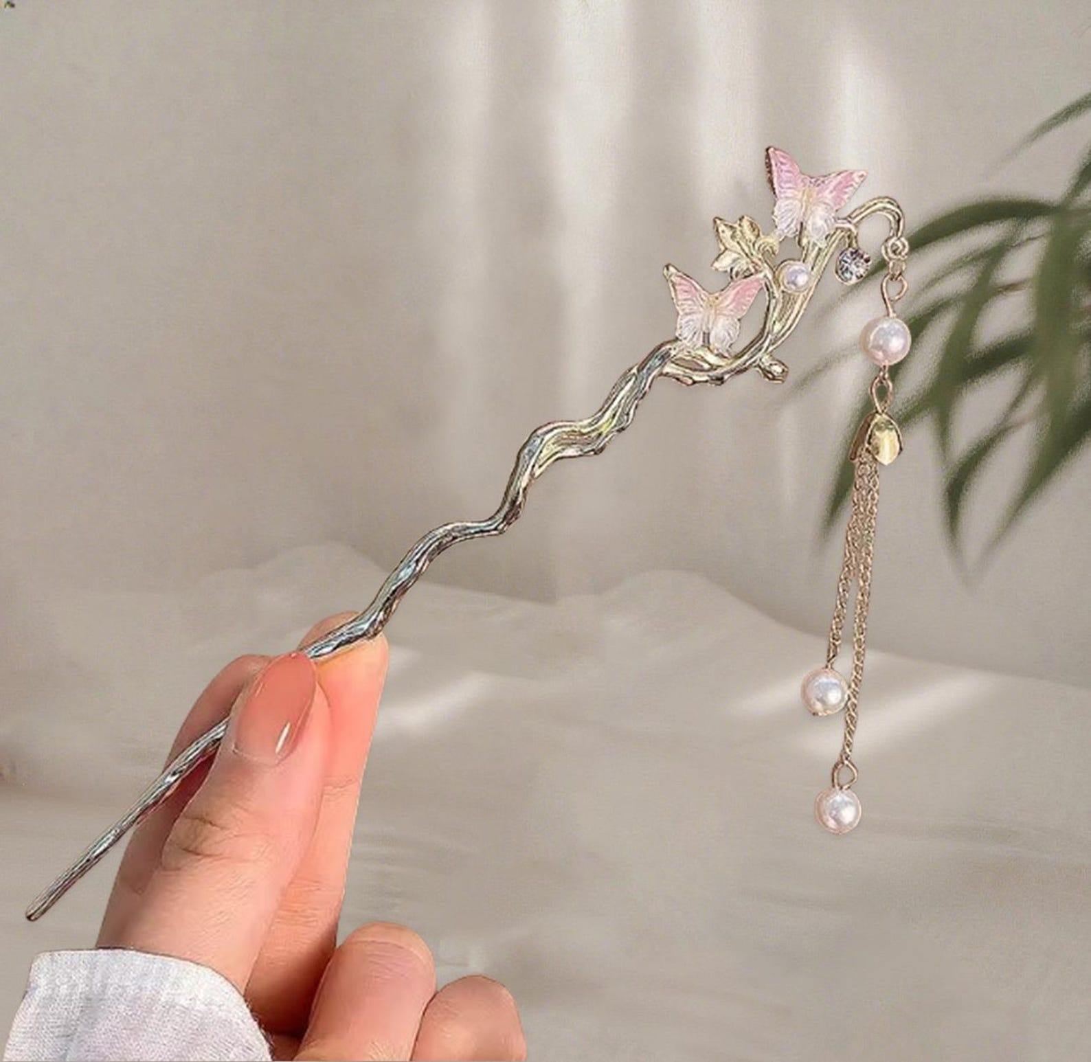 Floral Pearl Hair Sticks Set: Retro Palace Style Hairpins - Etsy