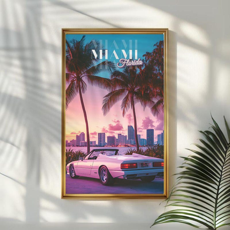 Retro Miami Decor - Etsy