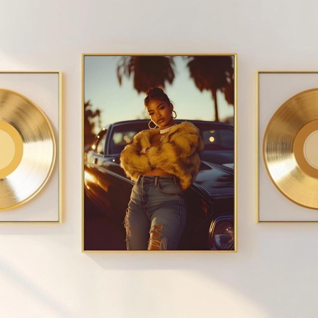 Retro Hip-hop Poster - 90s Aesthetic Art With Vintage Car and Urban ...