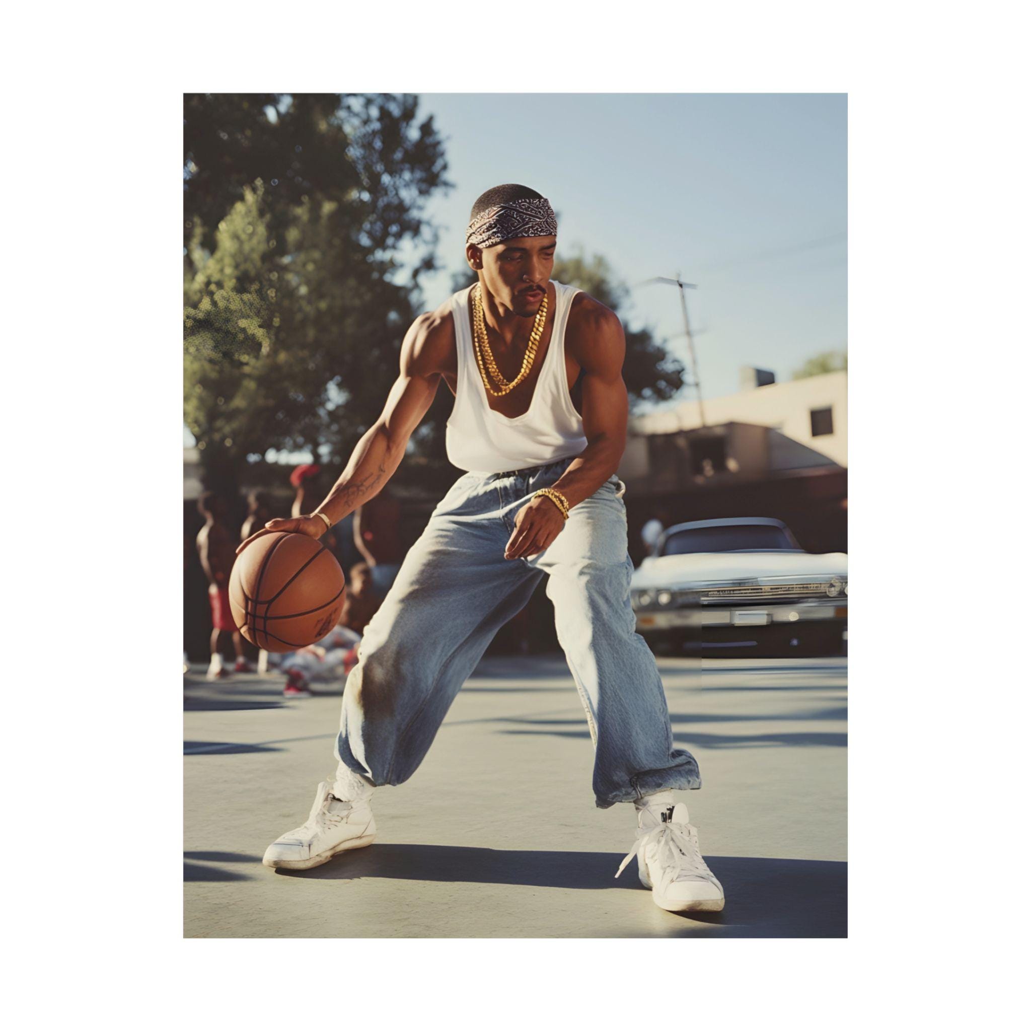 90s Hip Hop Basketball Poster - Retro Streetball Vibes, Urban Nostalgia ...
