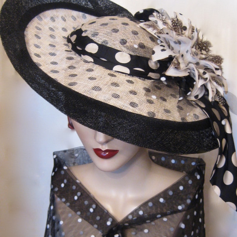 White Polka Dot Hat - Etsy