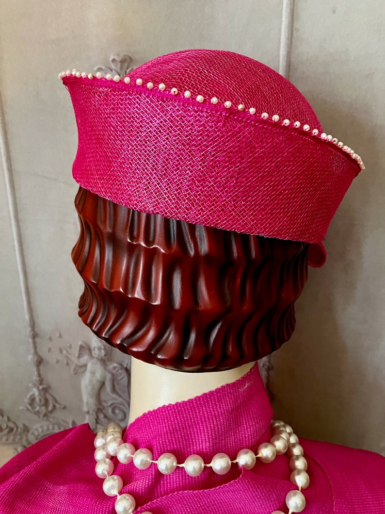 Hot Pink Kanzashi Toque Hat - Etsy