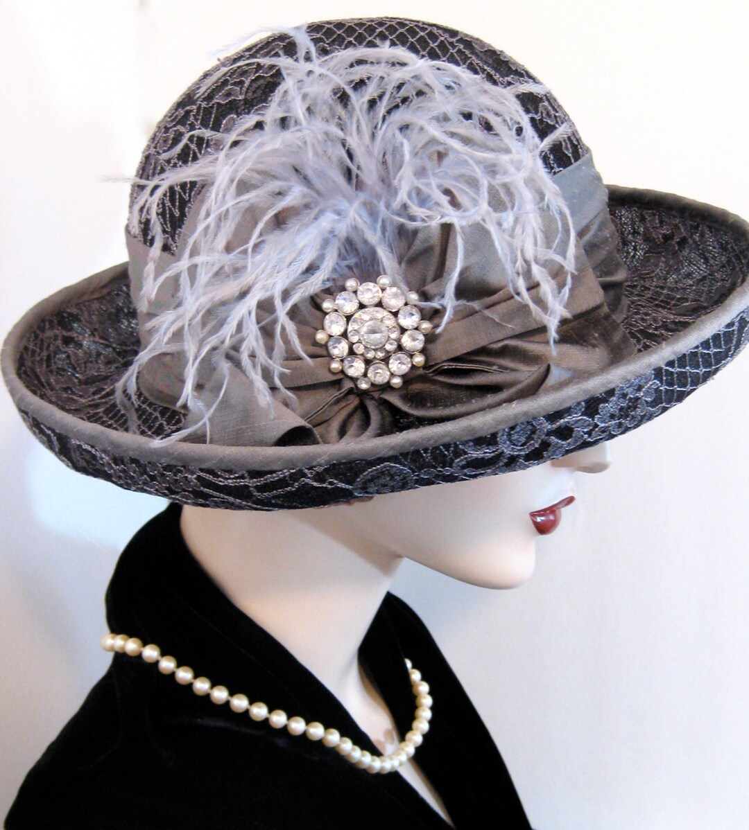 Pewter Lace Cloche - Etsy