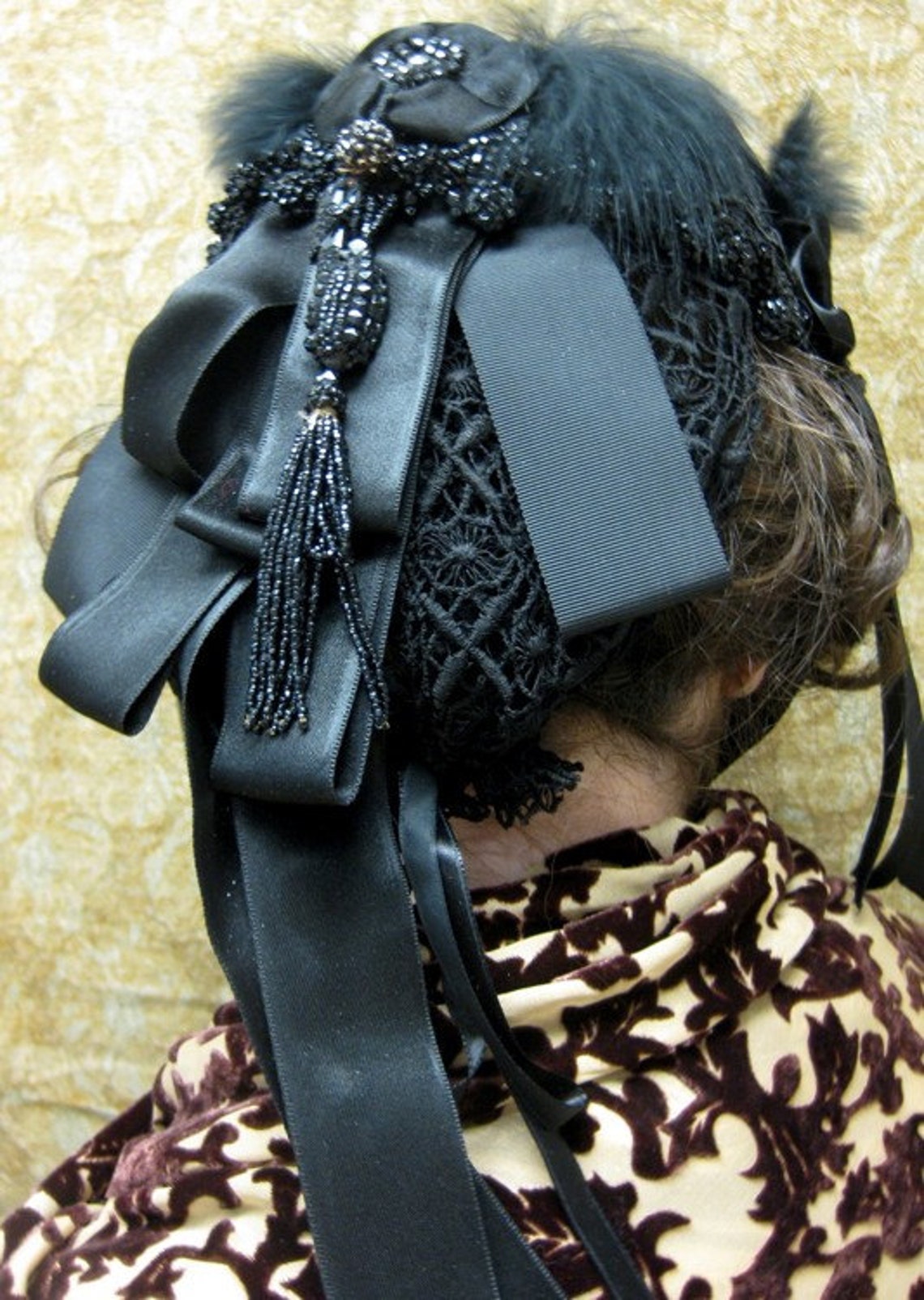 Victorian Mourning Hat Ca. 1861/ Reproduction - Etsy UK