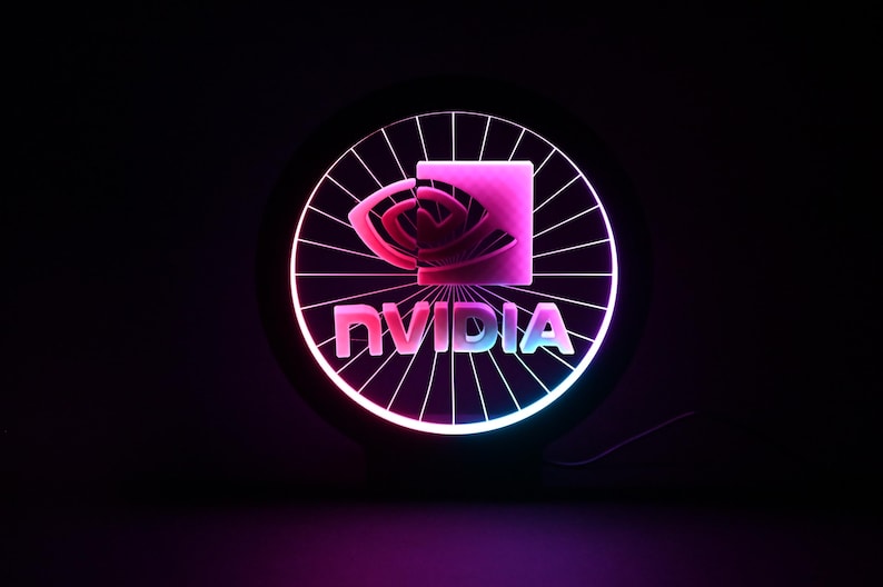 NVIDIA Logo RGB LED Desk Lamp – Color Lighting for Gamers & Tech Lovers ...