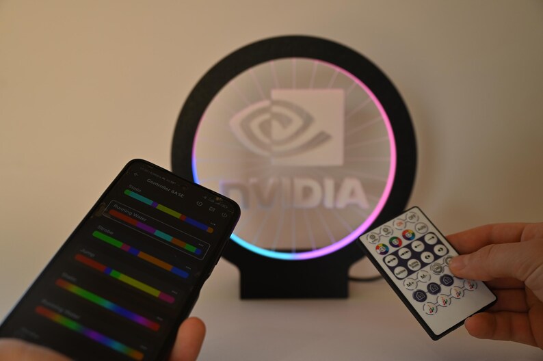 NVIDIA Logo RGB LED Desk Lamp – Color Lighting for Gamers & Tech Lovers - Etsy