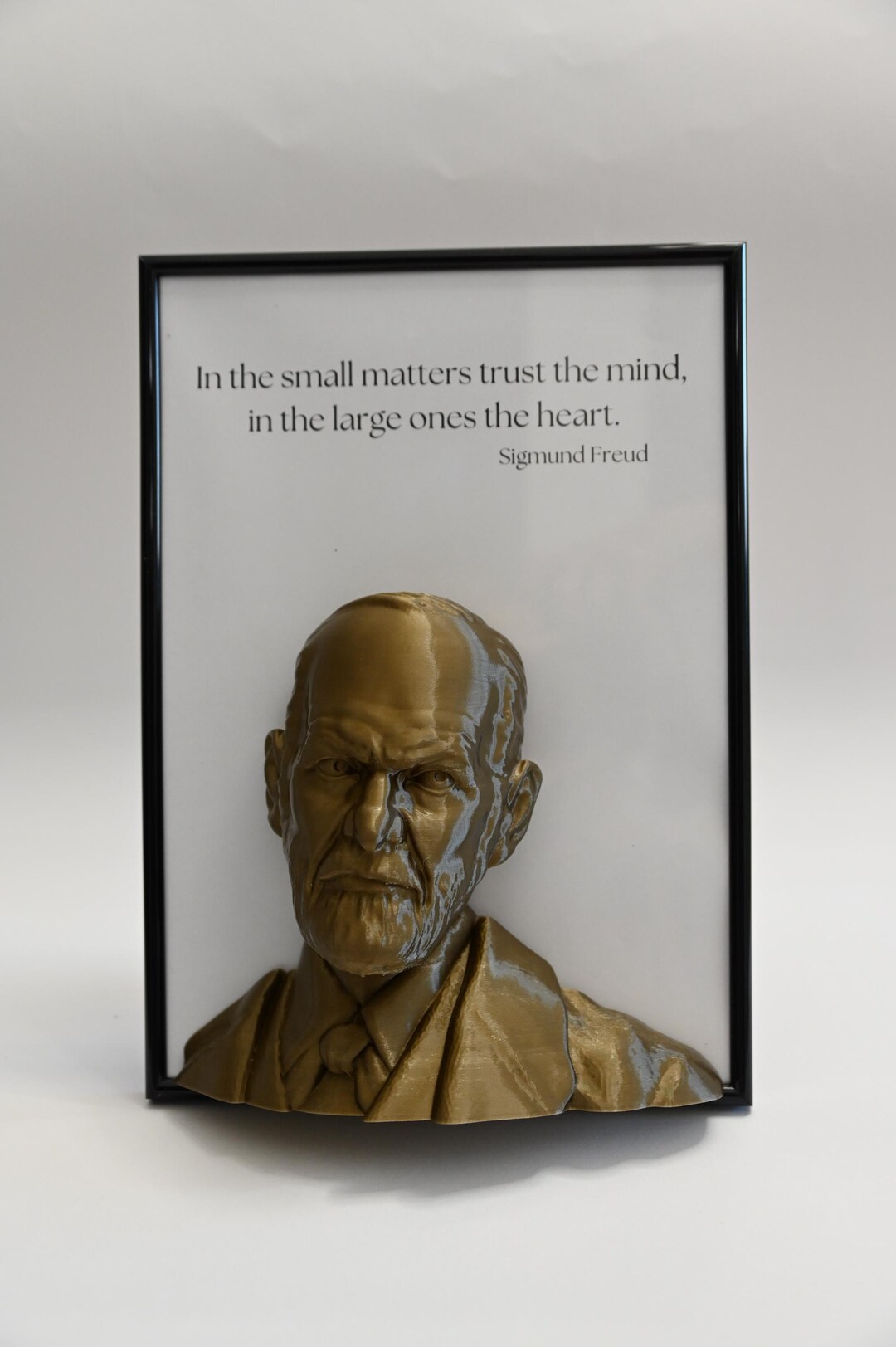 Sigmund Freud in Frame With Quote – "in the Small Matters Trust the ...