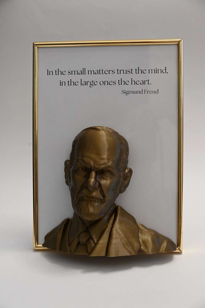 Sigmund Freud in Frame With Quote in the Small Matters Trust the Mind ...