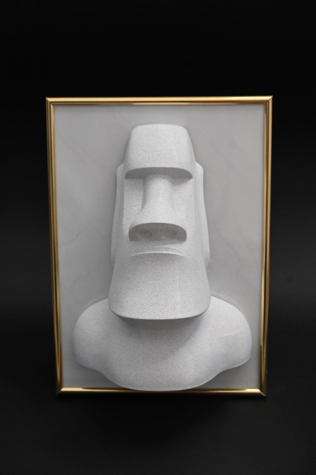 Moai in Frame – Unique Wall or Desk Decor - Etsy
