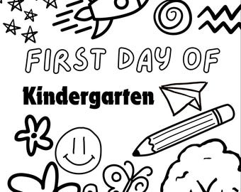 First Day of Pre-k Coloring Page - Etsy