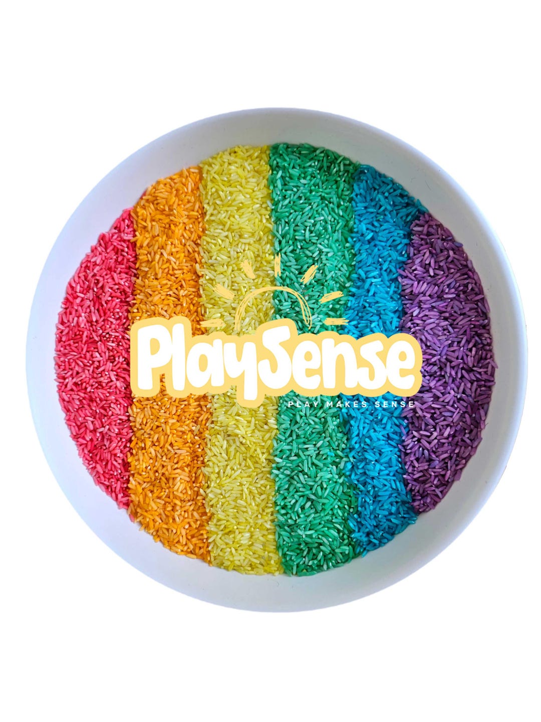 Rainbow Sensory Rice X 6 Colours | Sensory Rice | Rainbow Rice ...