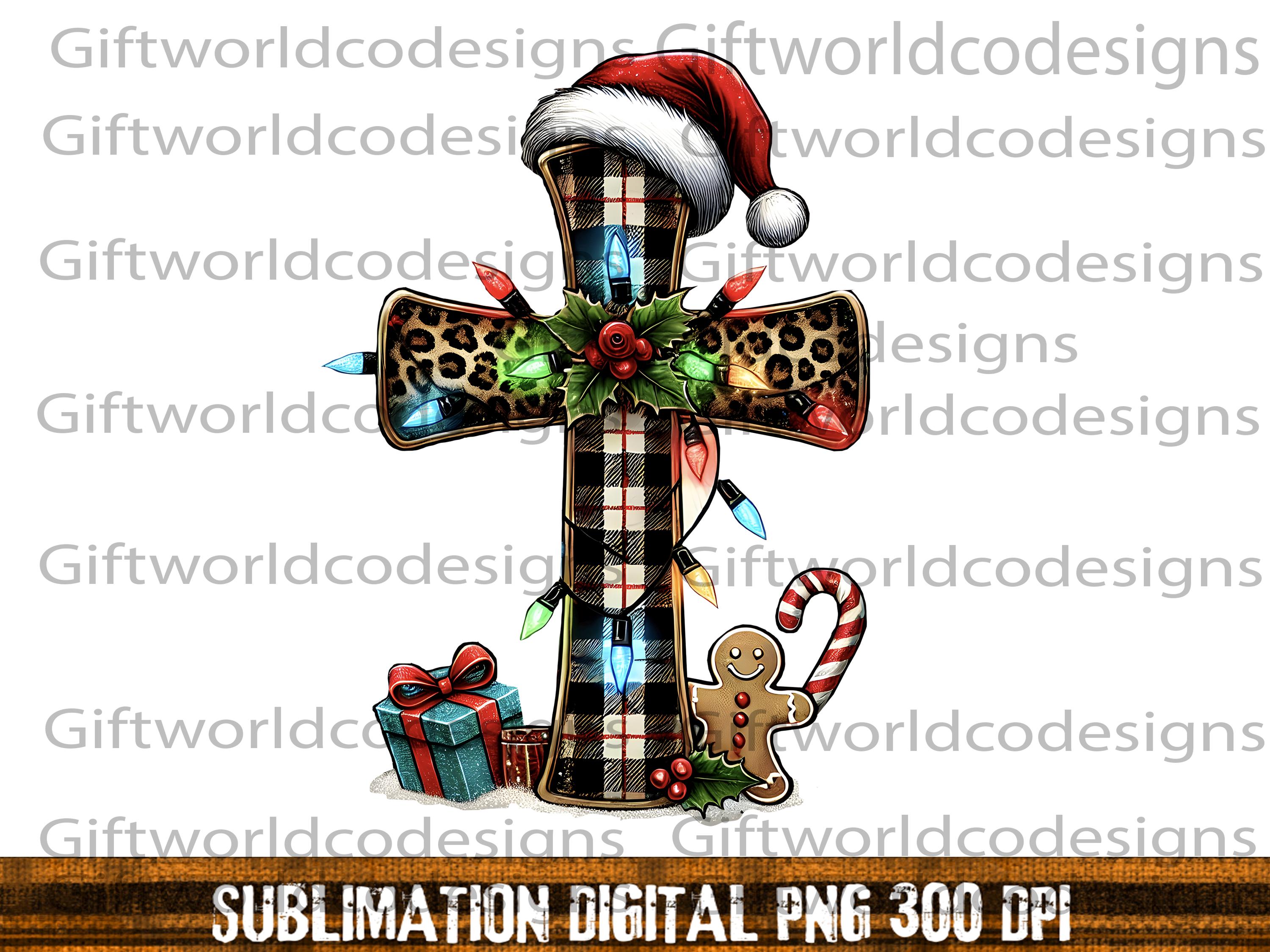 Merry Christmas Cross Png Sublimation Design Download, Christmas Png ...