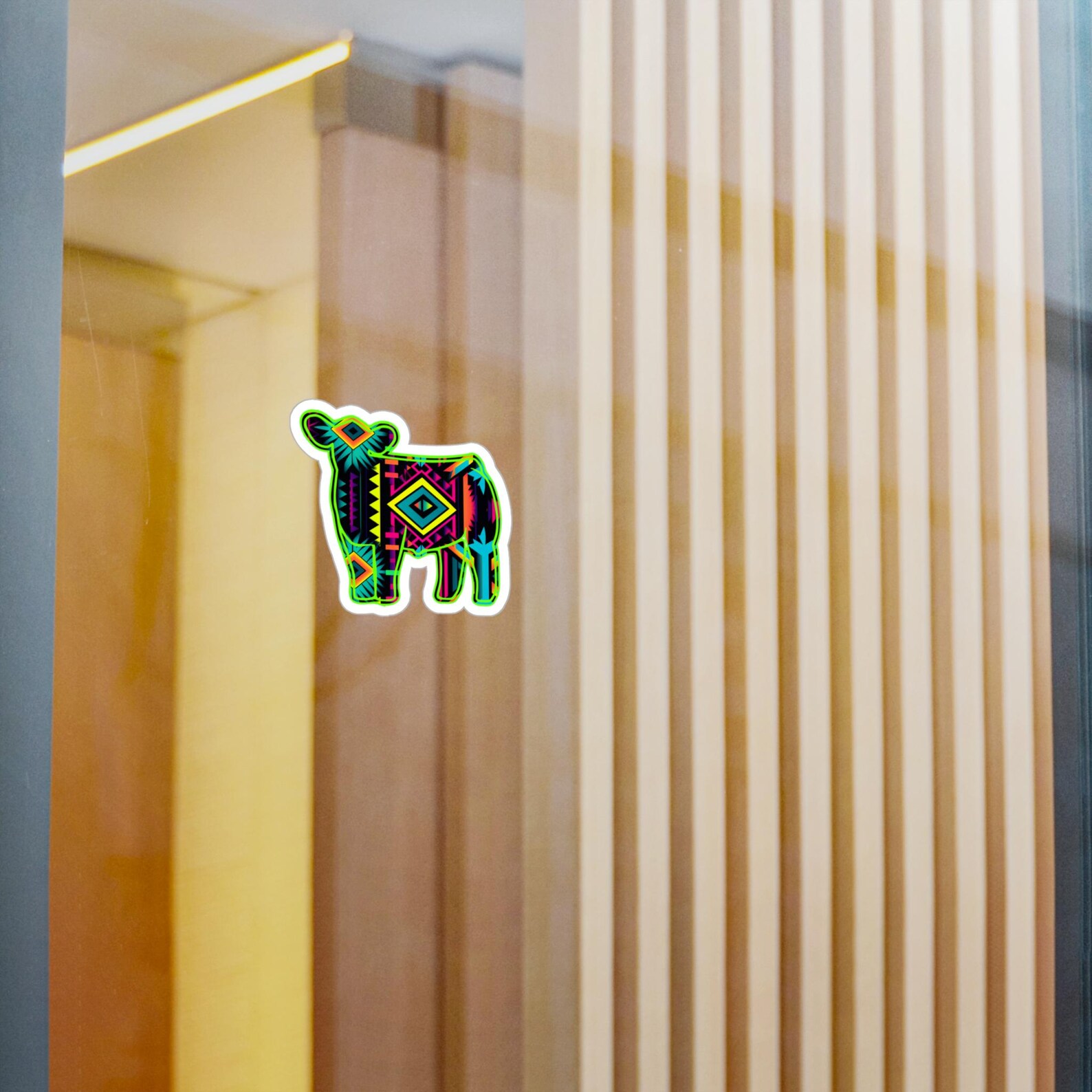 Aztec Cow, Western, Show Cattle, Neon Vinyl Decals - Etsy