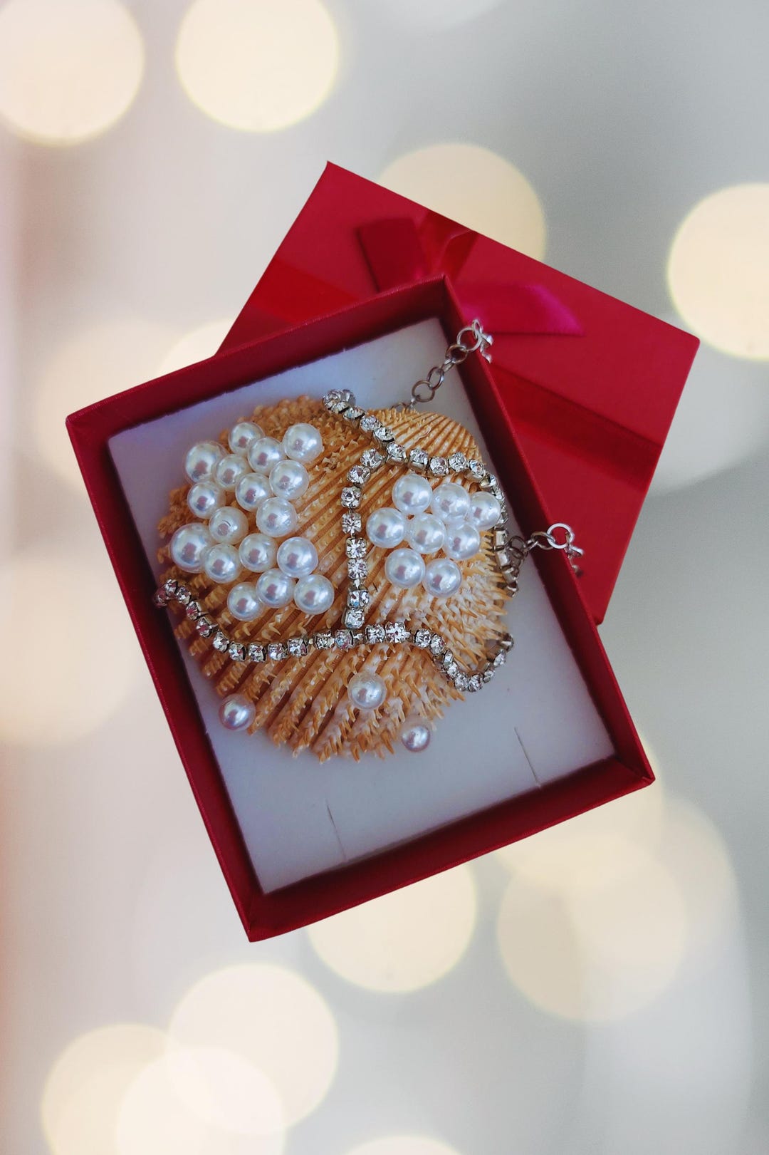 Ursula Necklace, Sunrise Shell Necklace, Seashell and Pearl Creation ...