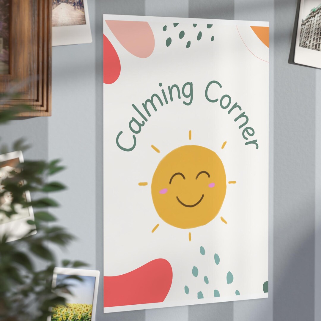 Colorful Calm Corner Print - Classroom and Home Decoration, Emotions ...